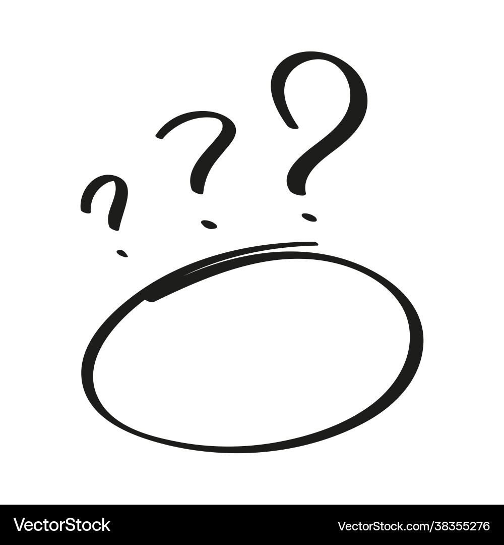 Hand drawn question mark Royalty Free Vector Image
