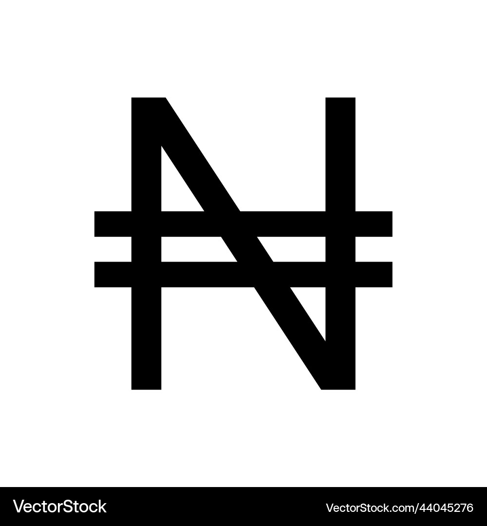 Nigerian Naira Currency Symbol Royalty Free Vector Image