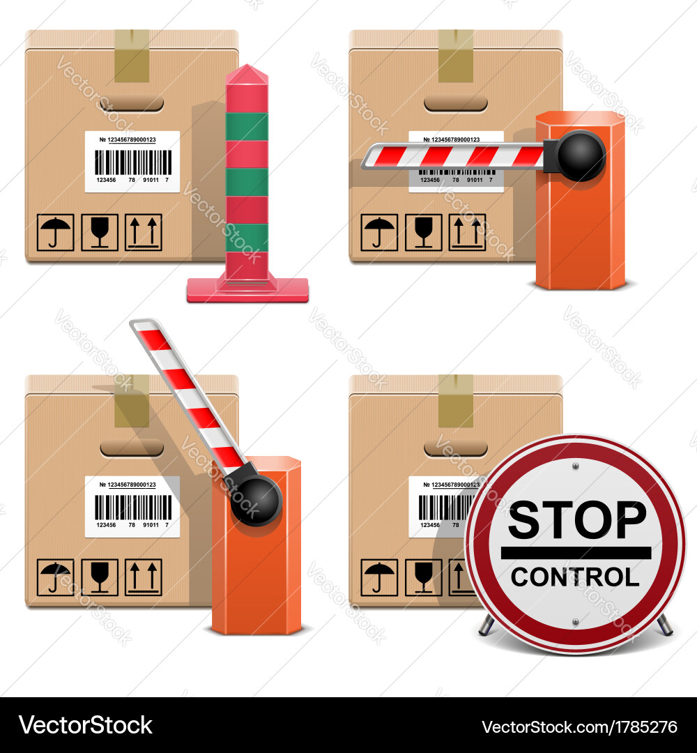 Shipment icons set 22 Royalty Free Vector Image