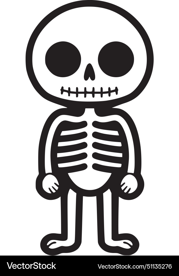 Skeleton - minimalist and flat logo Royalty Free Vector