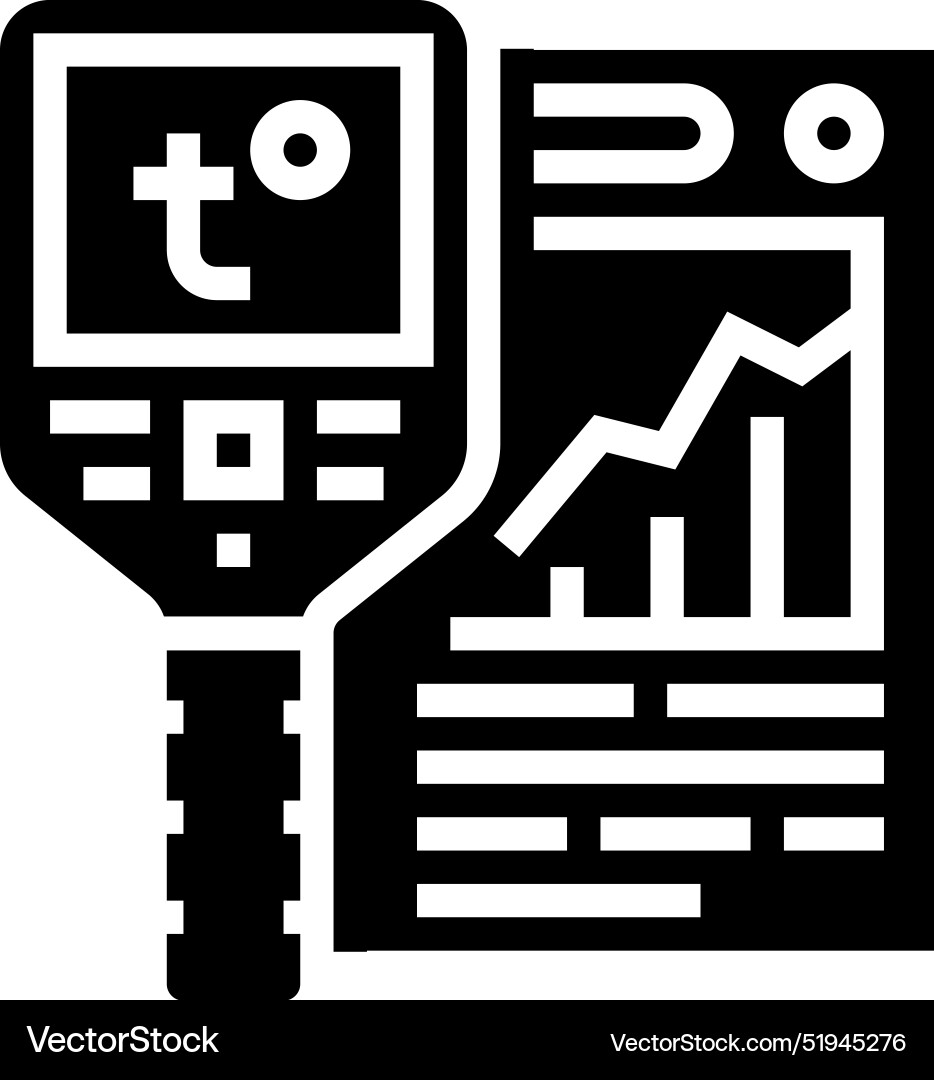 Thermal audit energy glyph icon Royalty Free Vector Image