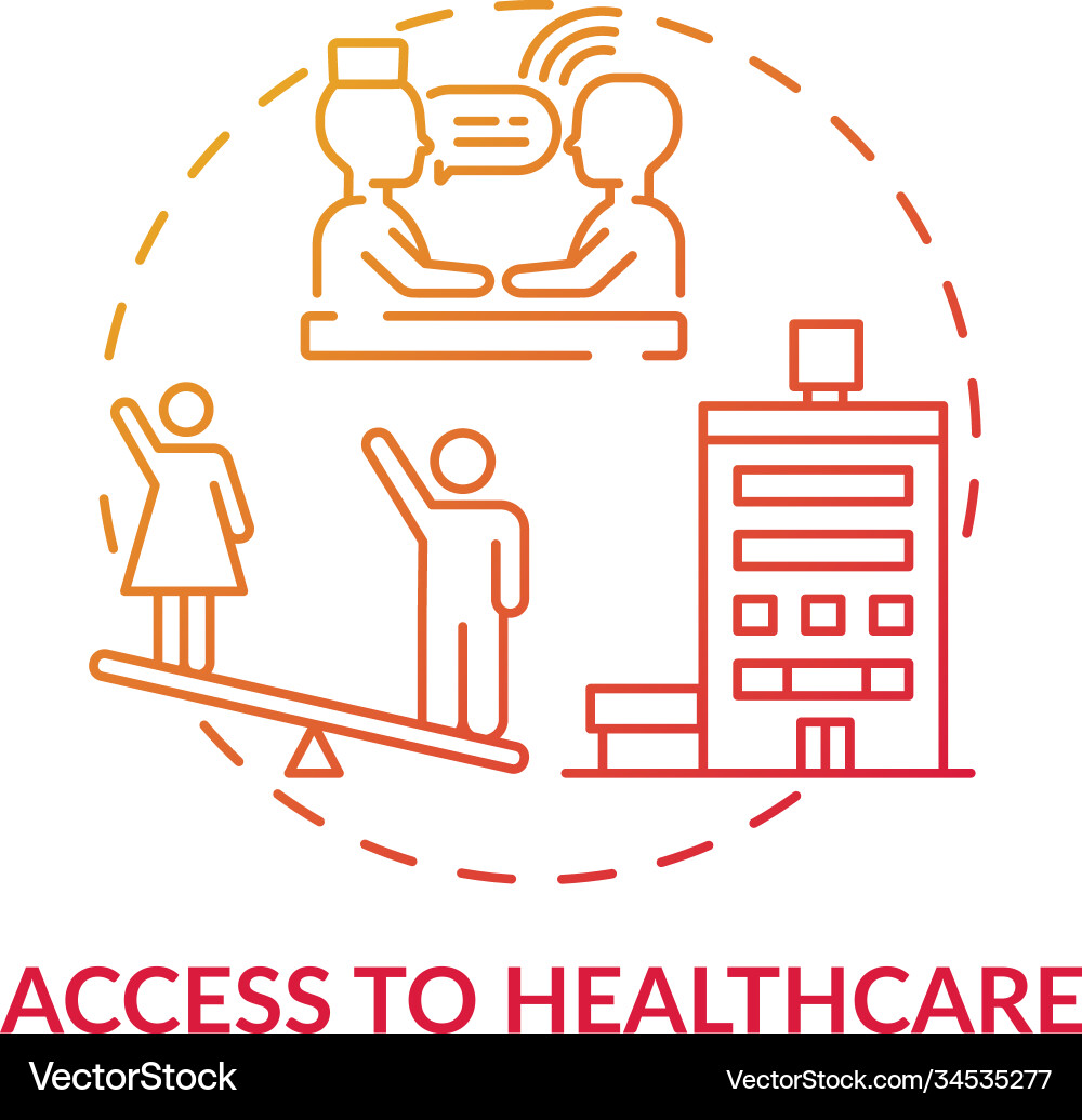 Access to healthcare concept icon Royalty Free Vector Image