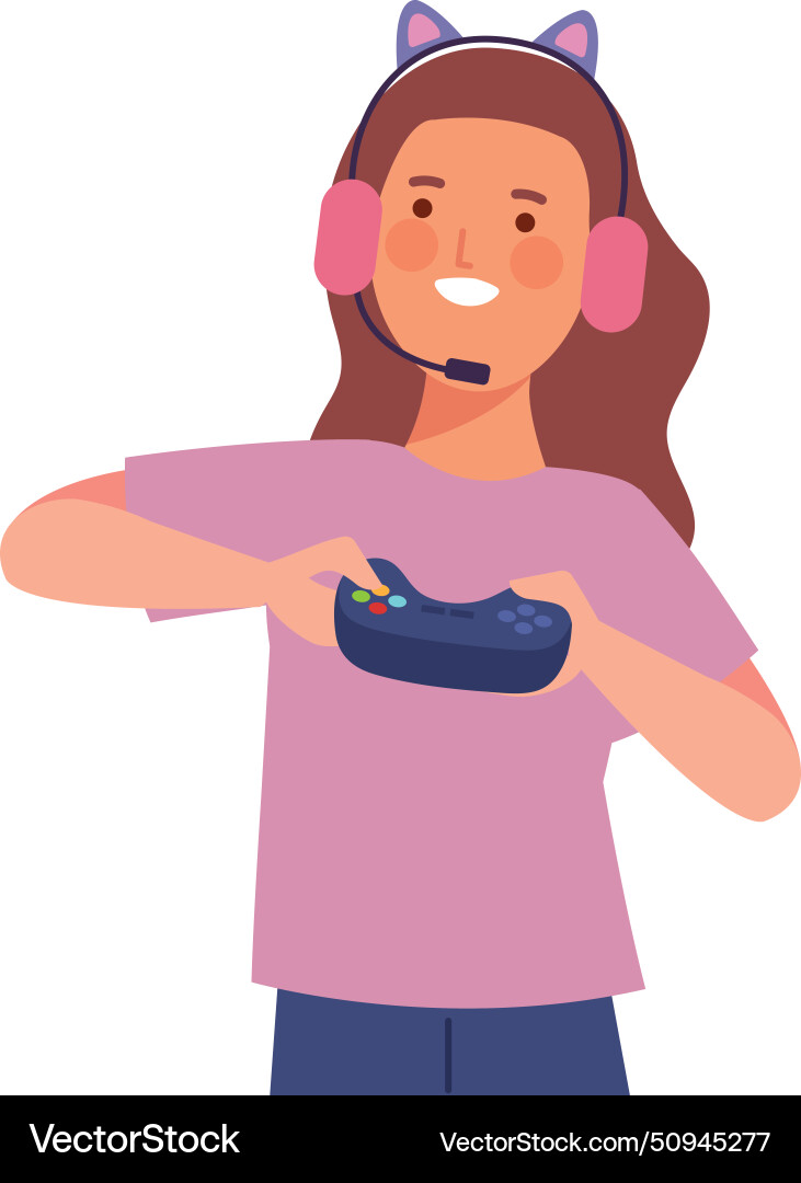 Geek pride day female gamer Royalty Free Vector Image