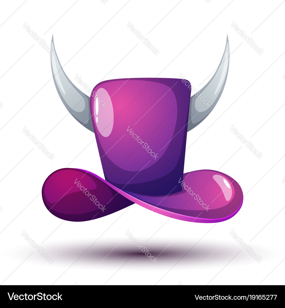 Hat cap devil horror - cartoon Royalty Free Vector Image