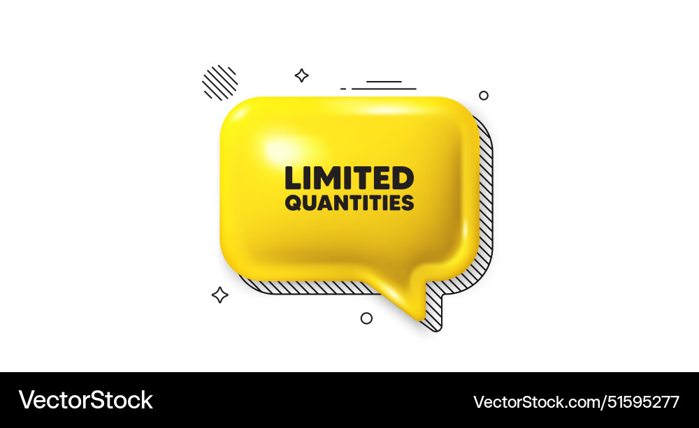 Limited quantities symbol special offer sign 3d Vector Image