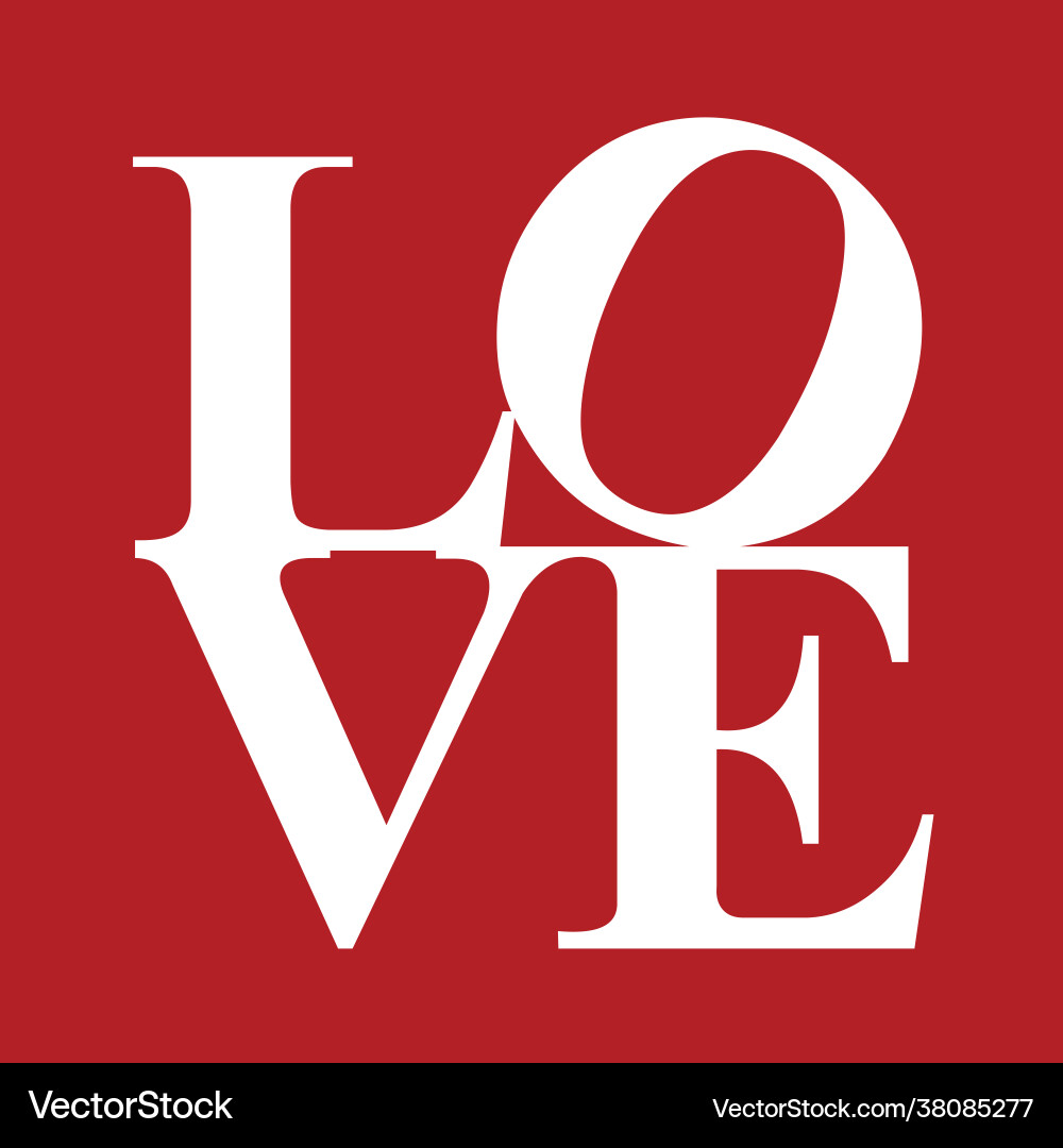 Love letter logo isolated eps Royalty Free Vector Image