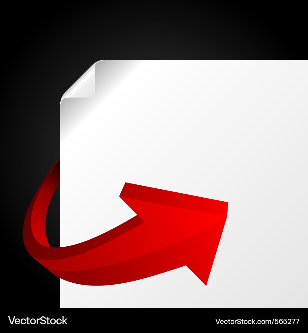 Roter Pfeil Lizenzfreies Vektorbild - VectorStock