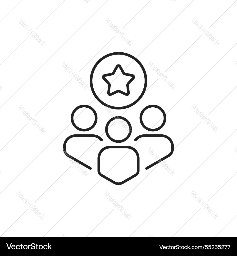 Thin line customer or employee experience icon Vector Image