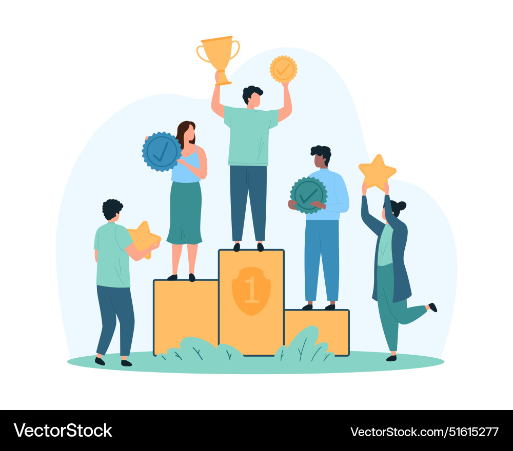 Top rank recognition for first place Royalty Free Vector