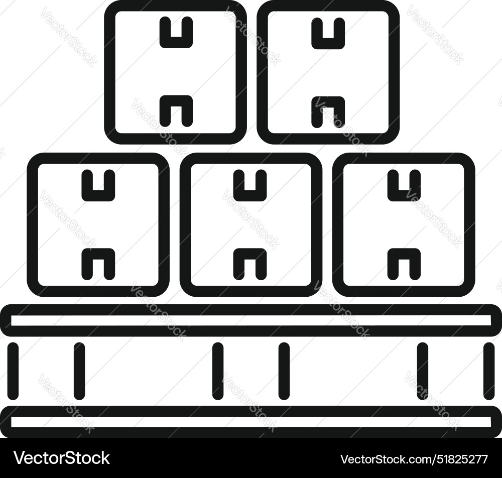 Warehouse storage organization system depicting Vector Image