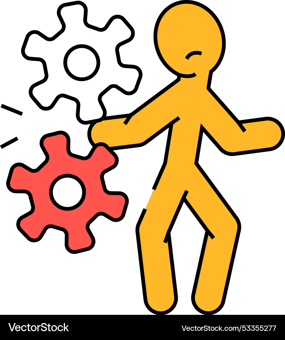 Work injury accident icon color Royalty Free Vector Image