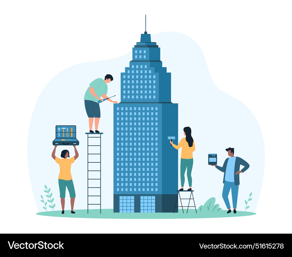 City architecture planning modern building Vector Image