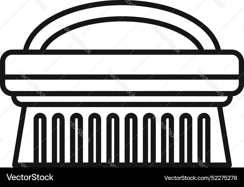 Cleaning brush icon with handle for scrubbing Vector Image