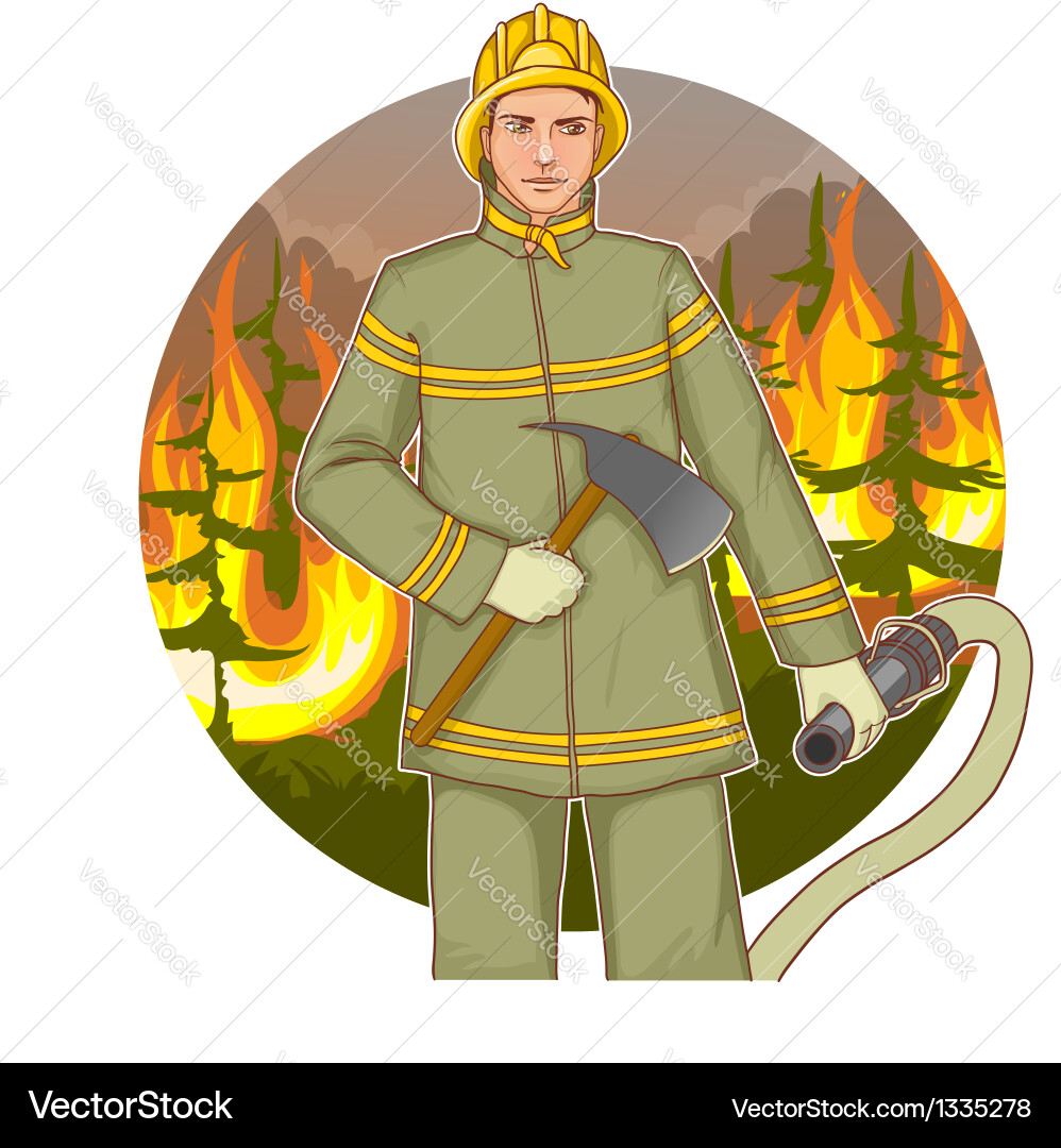 Firefighter Royalty Free Vector Image - VectorStock