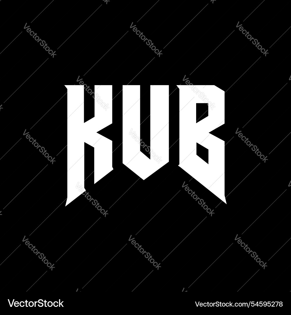 Kub letter logo design for technology company Vector Image