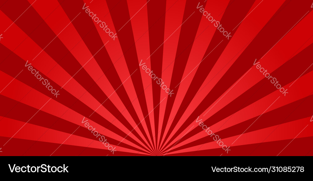 Red sunburst background retro with sun Royalty Free Vector