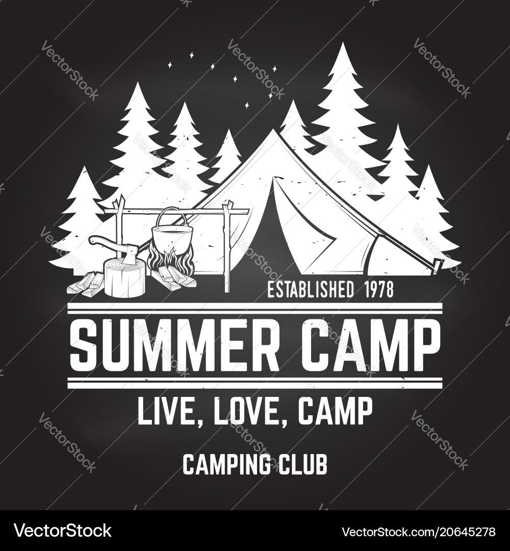 Summer camp concept Royalty Free Vector Image - VectorStock
