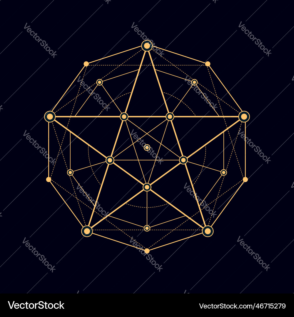 Alchemy Pentagram Symbol Royalty Free Vector Image
