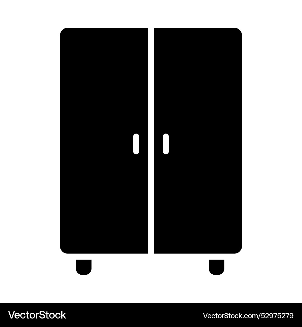 Cupboard solid icon furniture sign Royalty Free Vector Image