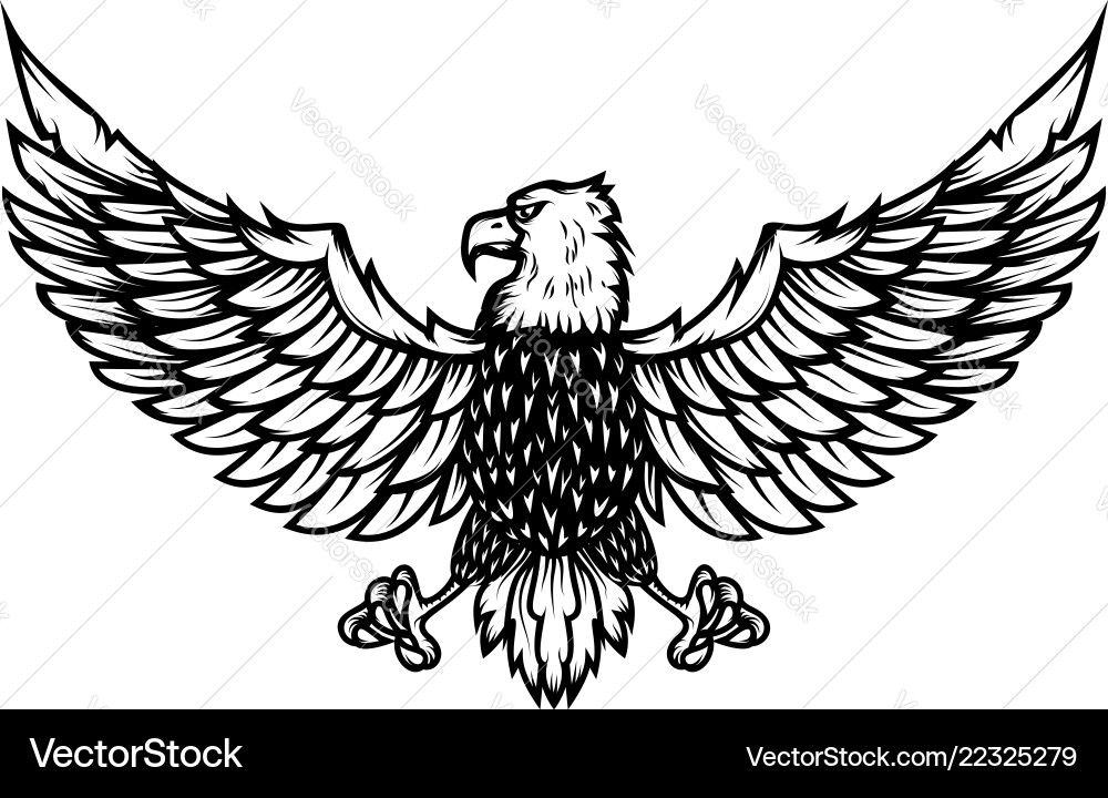 Eagle on white background design element Vector Image