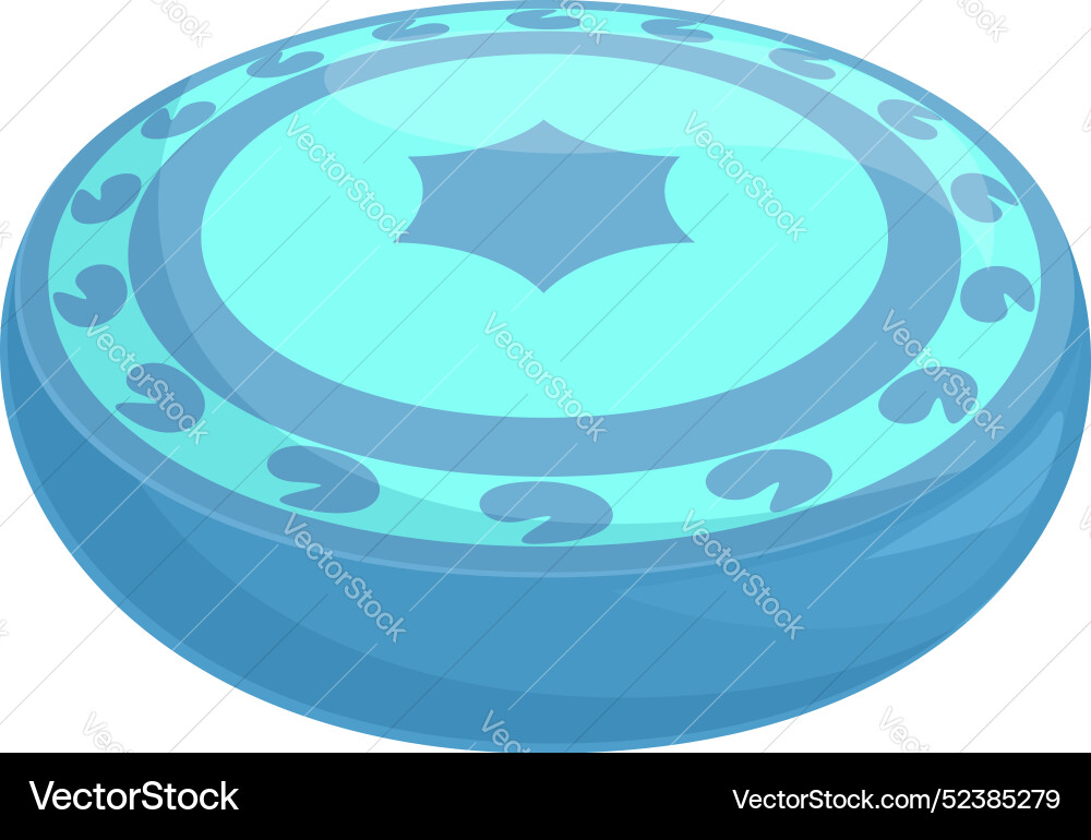 This round meditation cushion is showing Vector Image