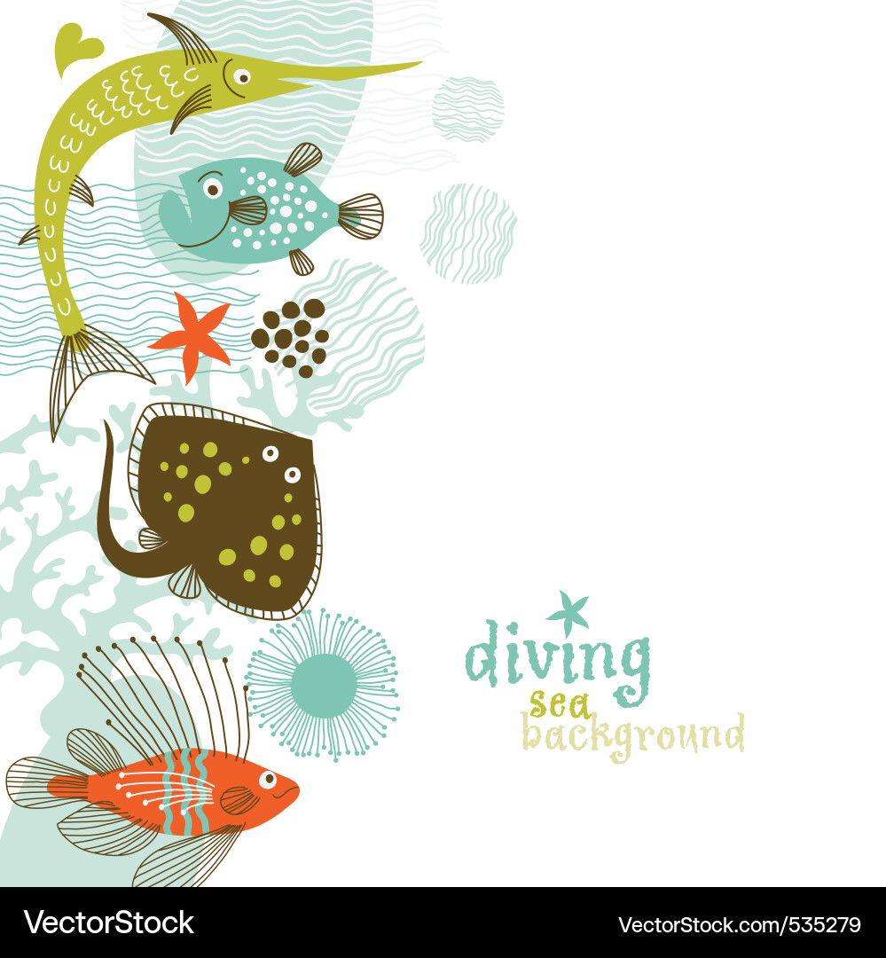 Vertical sea background Royalty Free Vector Image