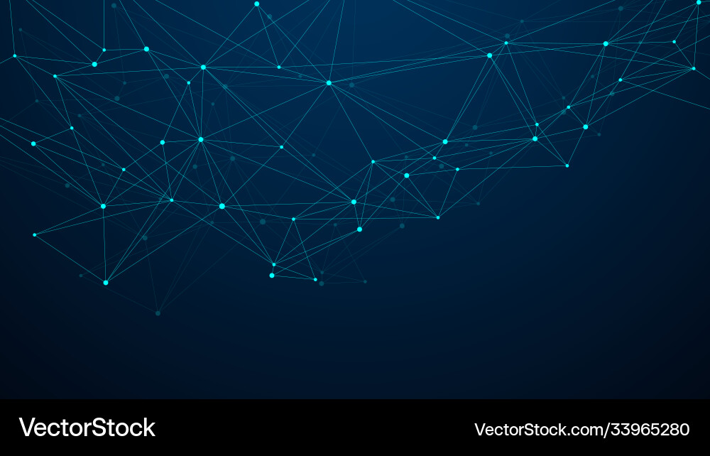 Abstract big data visualization digital network Vector Image