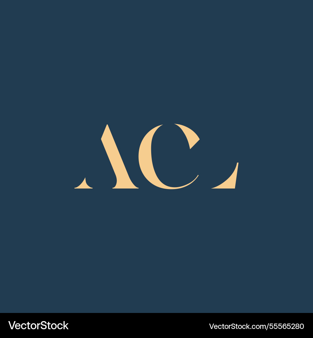 Acl abstract letter logo design Royalty Free Vector Image