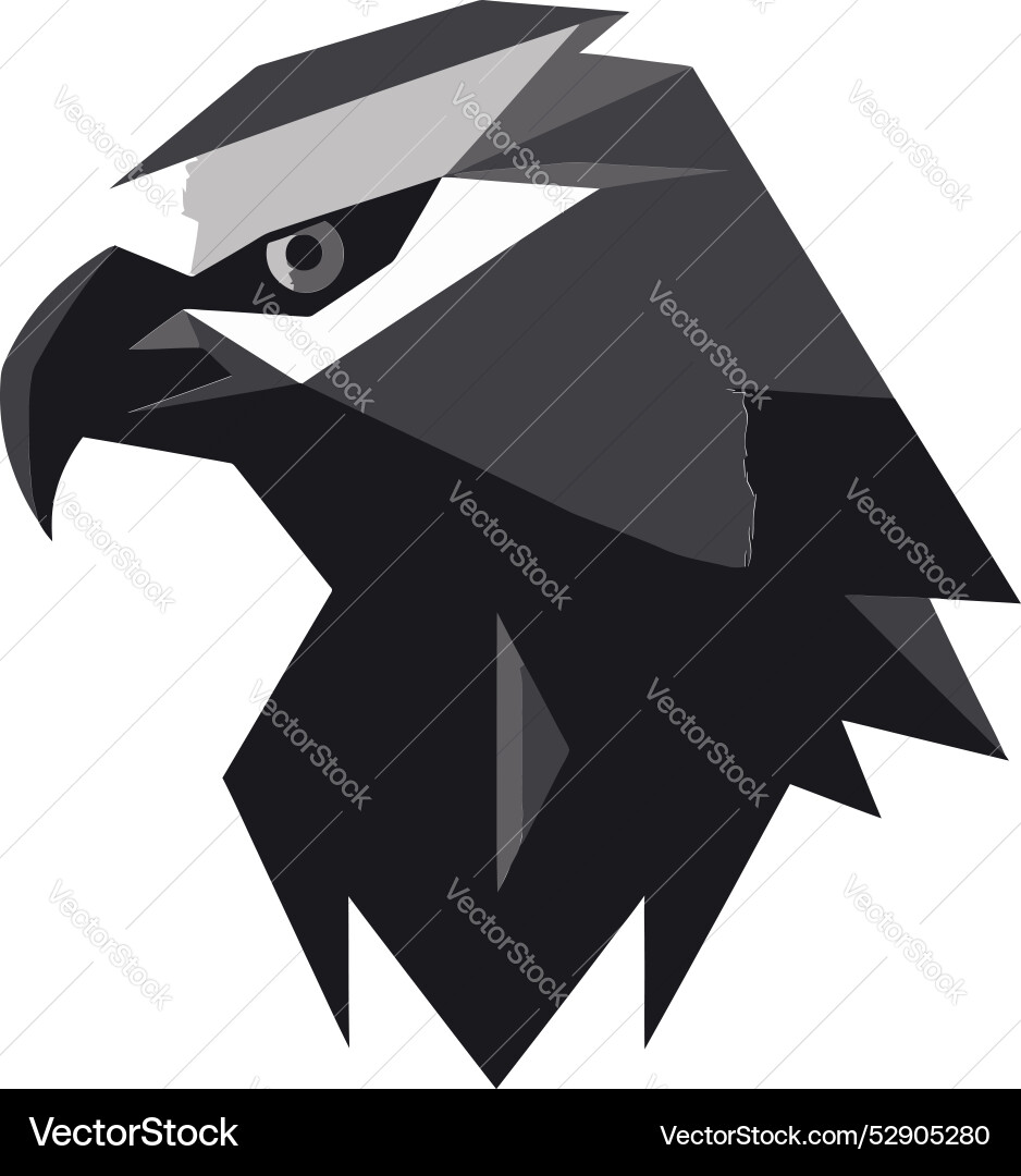 Black hawk predator logo a for the merciless Vector Image