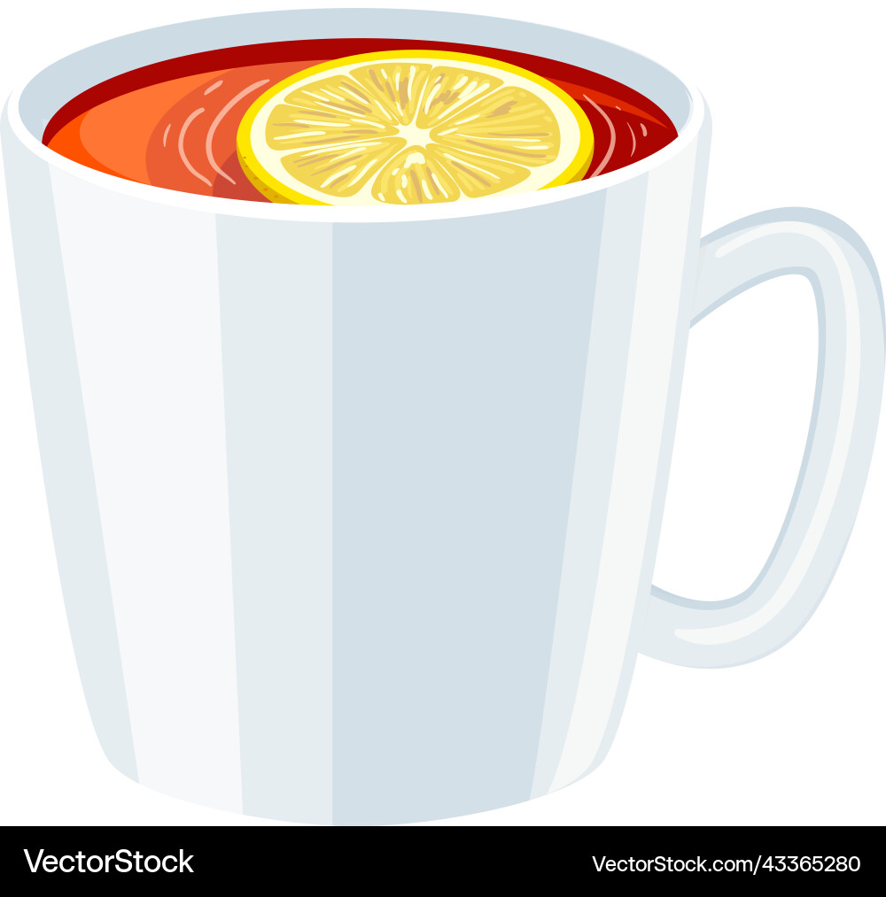 Lemon tea cartoon Royalty Free Vector Image - VectorStock