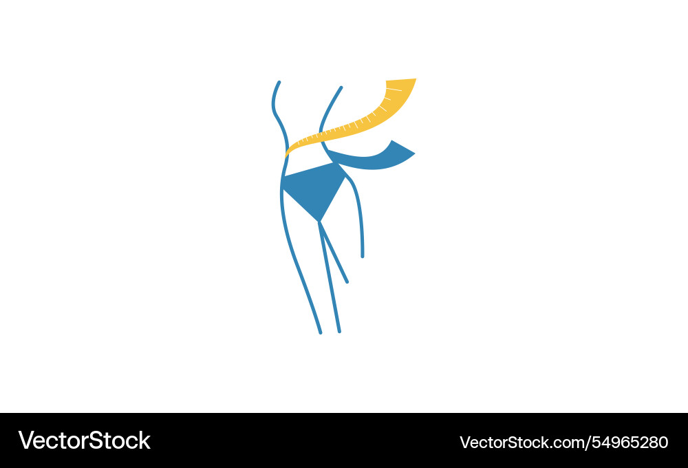 Losing weight icon in bold line Royalty Free Vector Image
