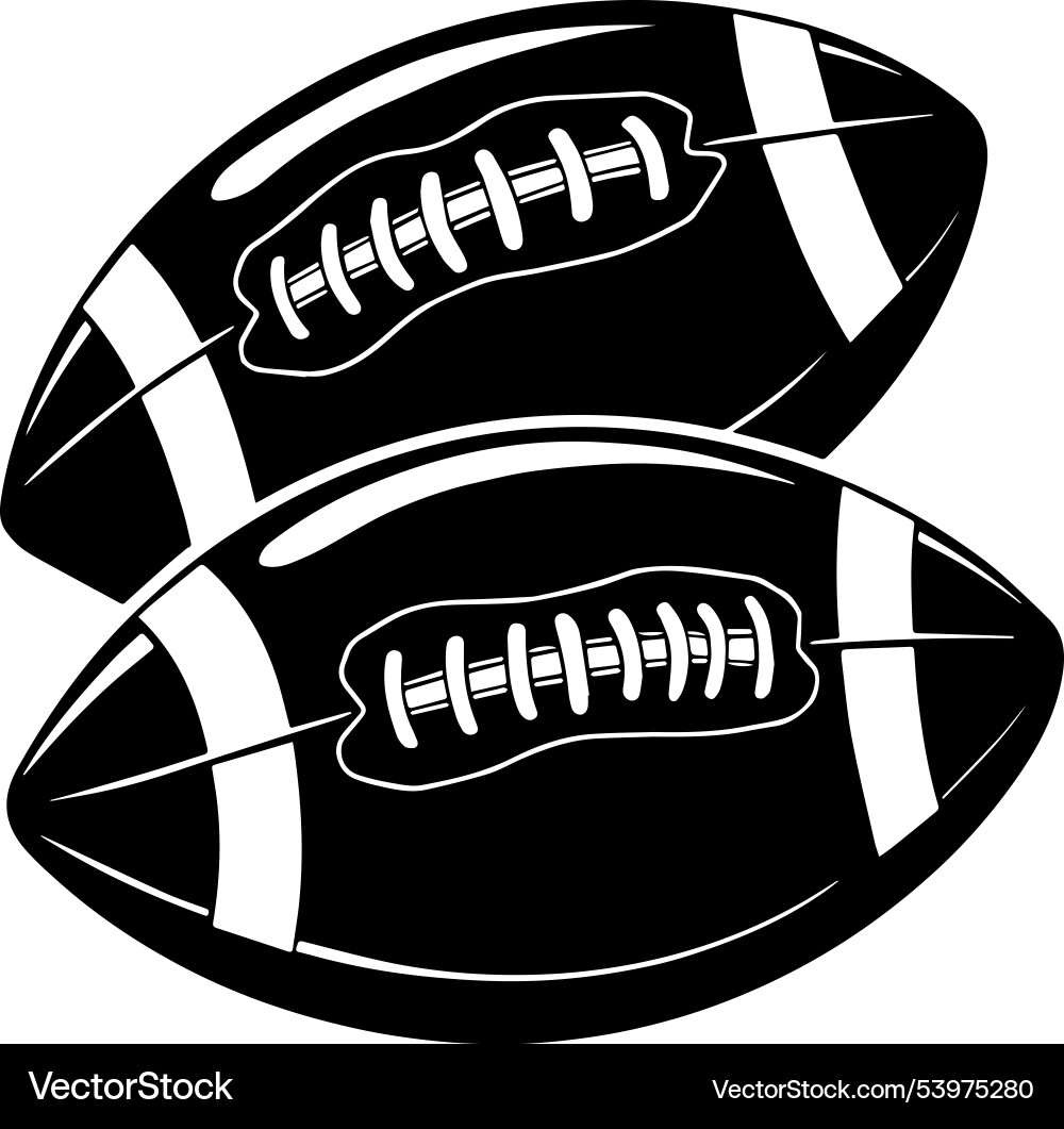 Rugby football silhouette Royalty Free Vector Image