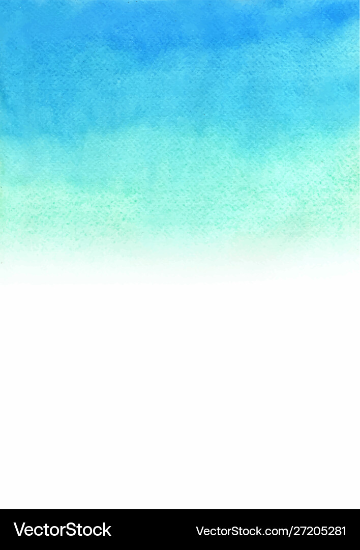 Blue sky color gradient background watercolor Vector Image