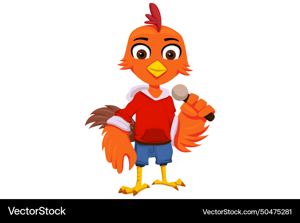 Cute chicken character design Royalty Free Vector Image