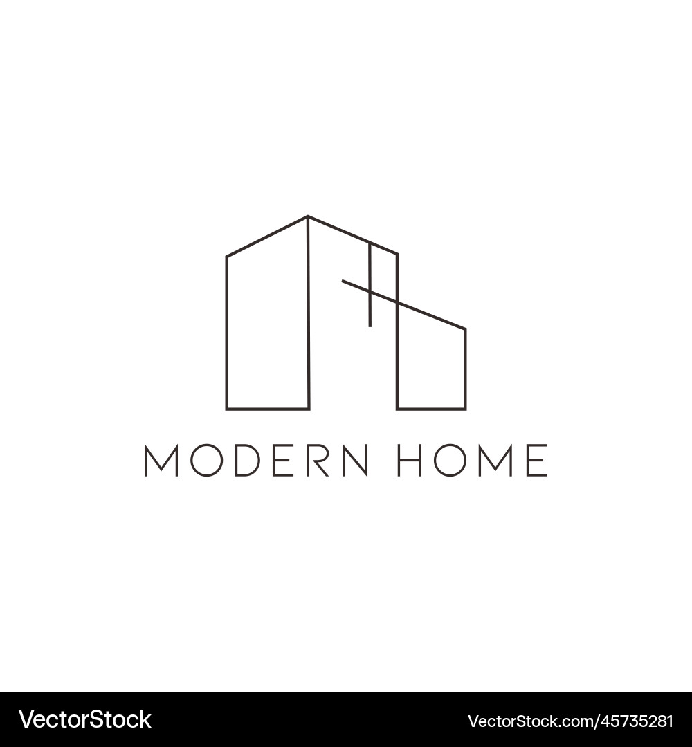 Simple logo architecture with modern home symbol Vector Image