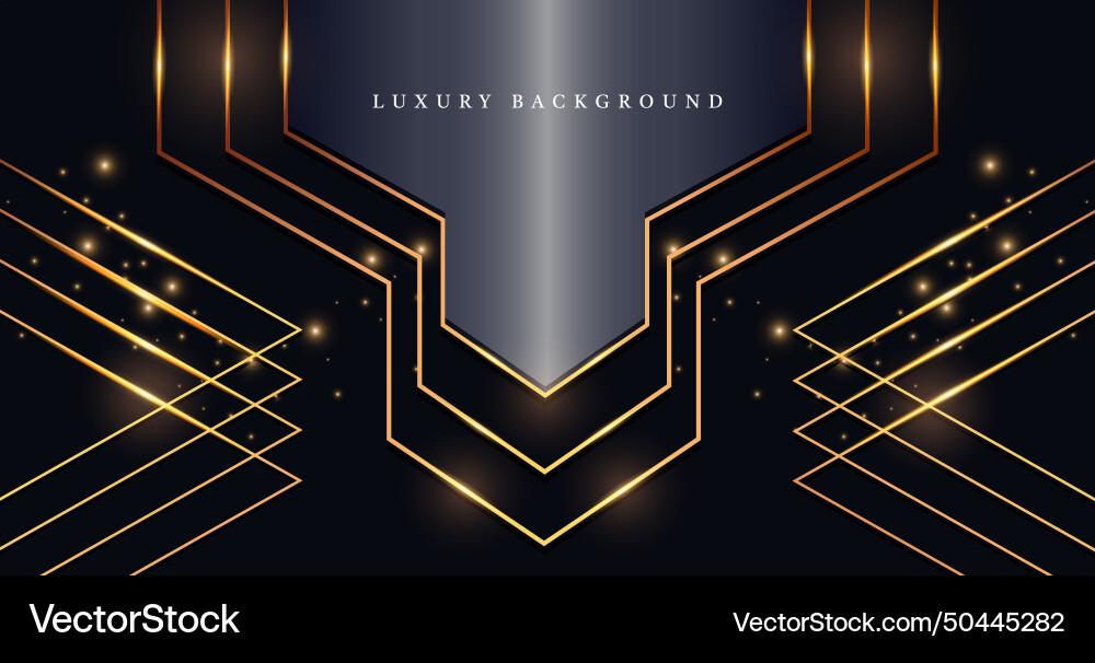 Abstract luxury golden geometric background Vector Image