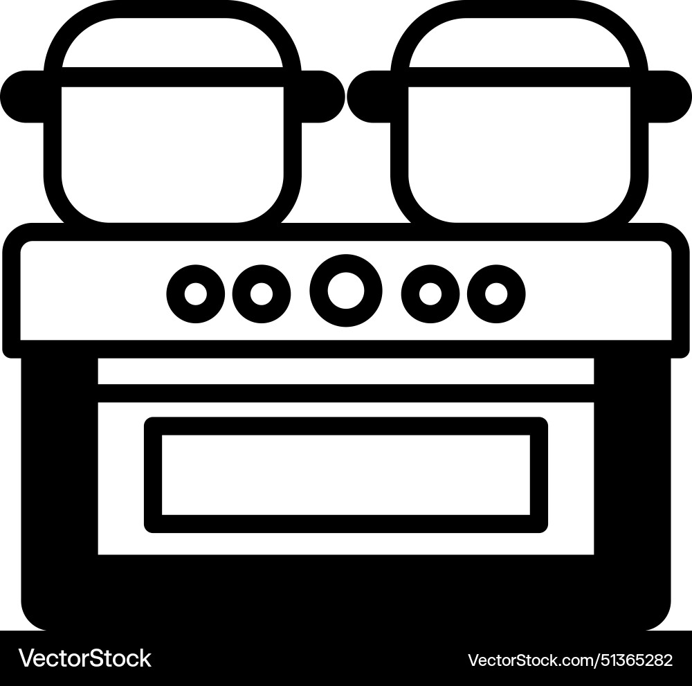 Electric pan icon in line style Royalty Free Vector Image