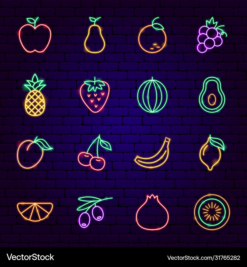 Watermelon Neon Fresh Vector Images (over 340)