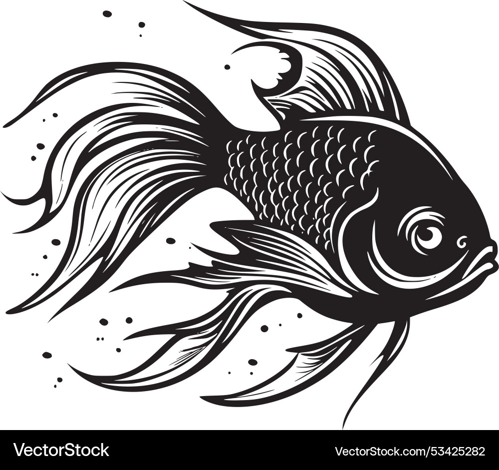 Goldfish - minimalist and simple silhouette Vector Image