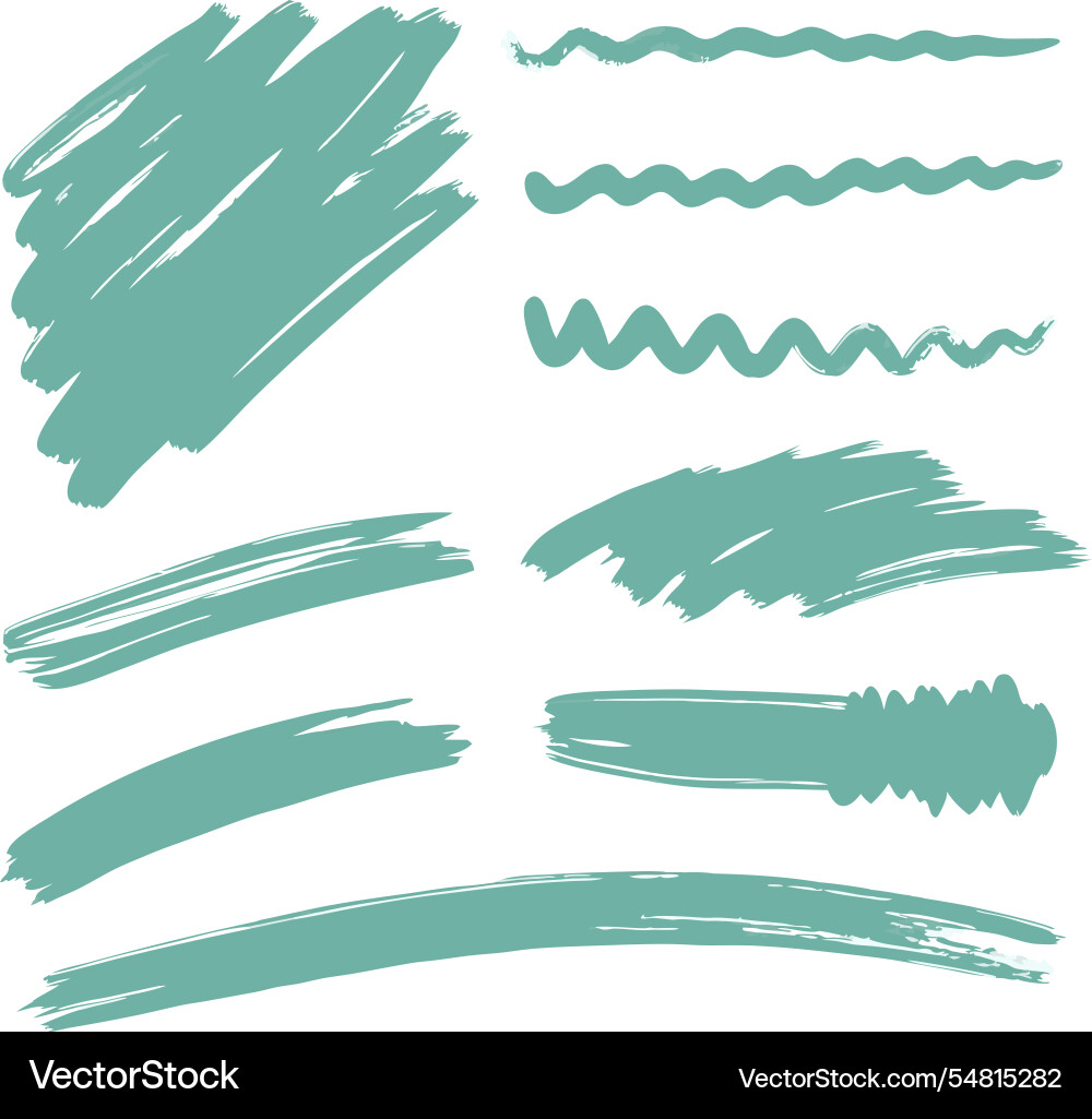 Ink-brush-stroke-collection Royalty Free Vector Image
