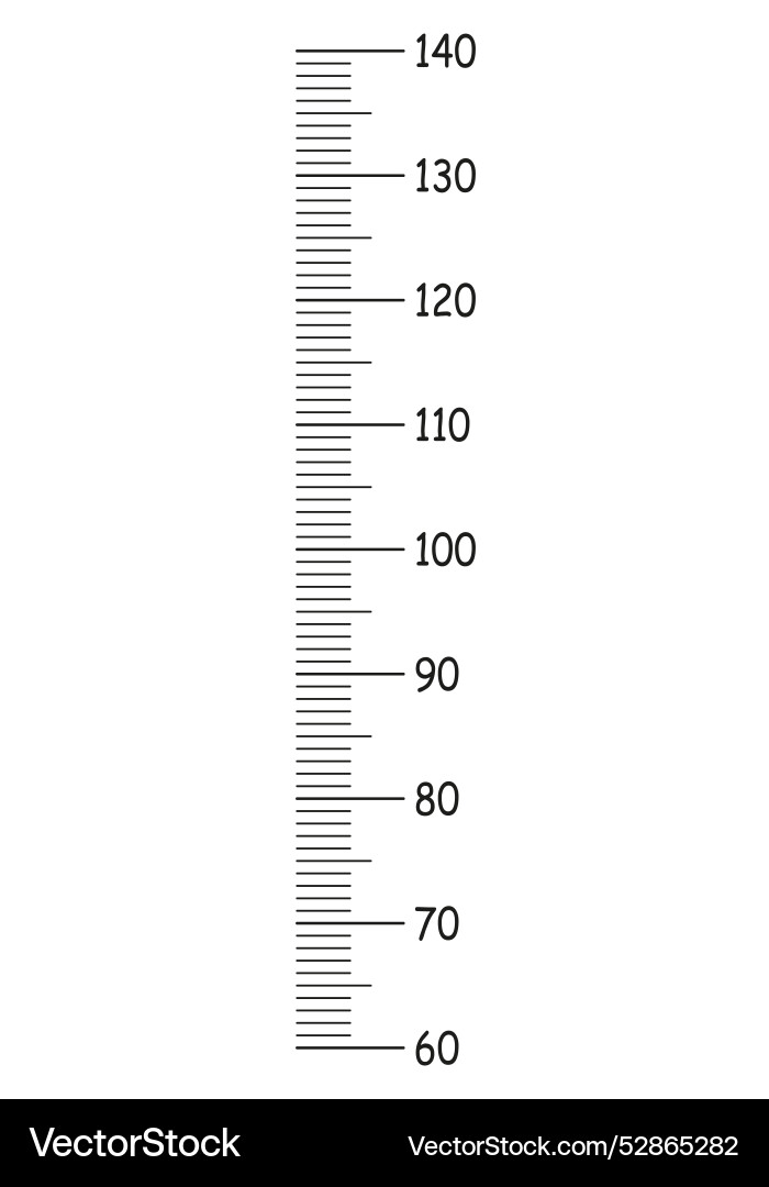 Kids height chart from 60 to 140 centimeters Vector Image