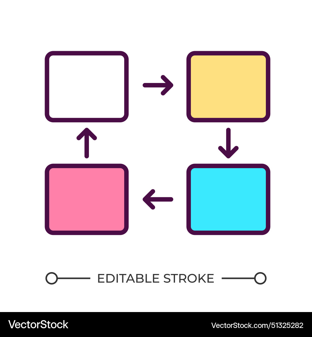 Pdca rgb color icon Royalty Free Vector Image - VectorStock