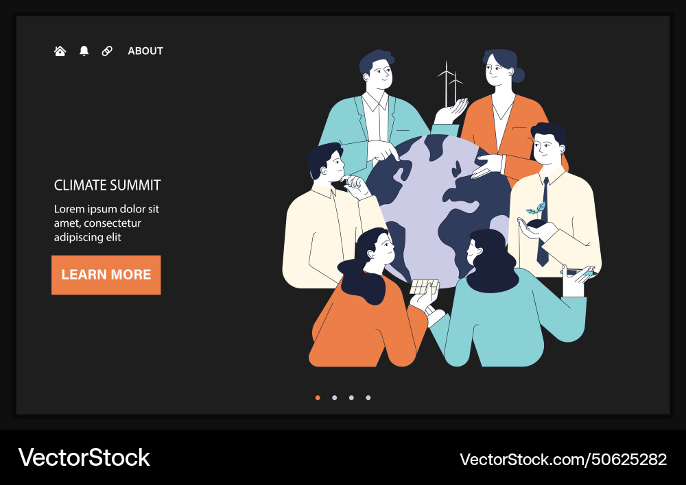 Political action world climate summit global Vector Image