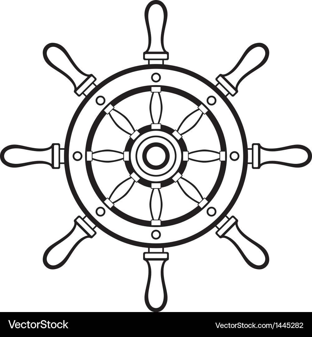 Rudder Silhouette Royalty Free Vector Image - VectorStock