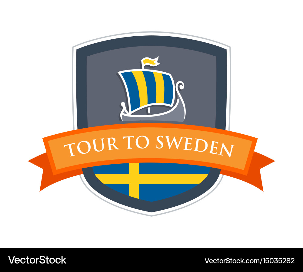 Sweden Tour Logo Royalty Free Vector Image - VectorStock