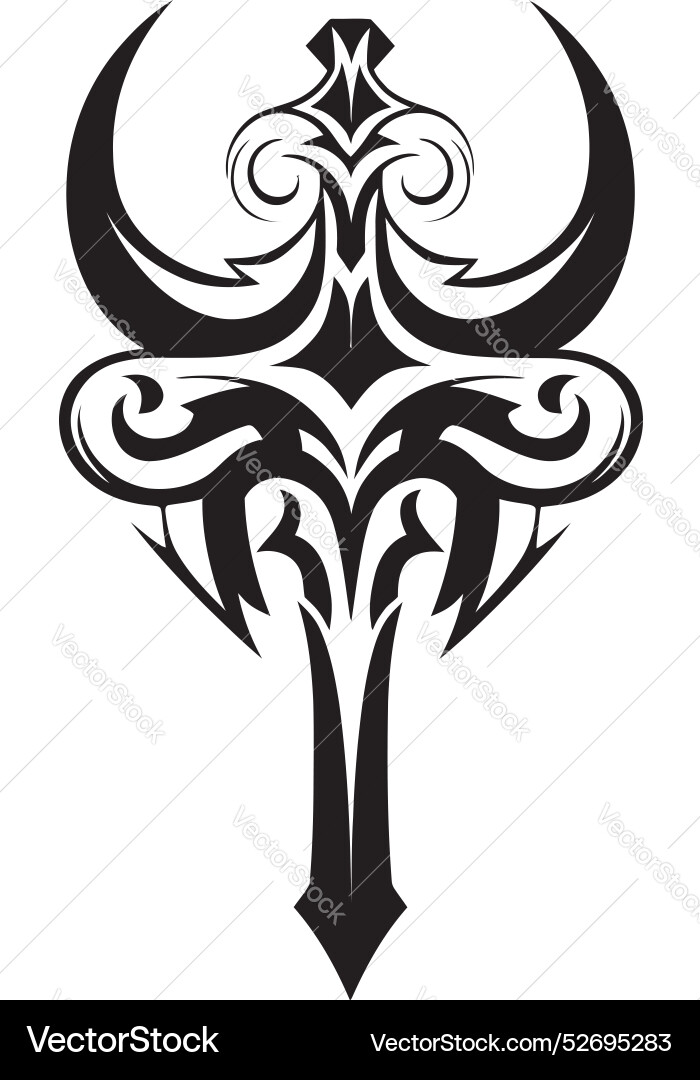 Barbarians blade battle axe emblem runeblade Vector Image