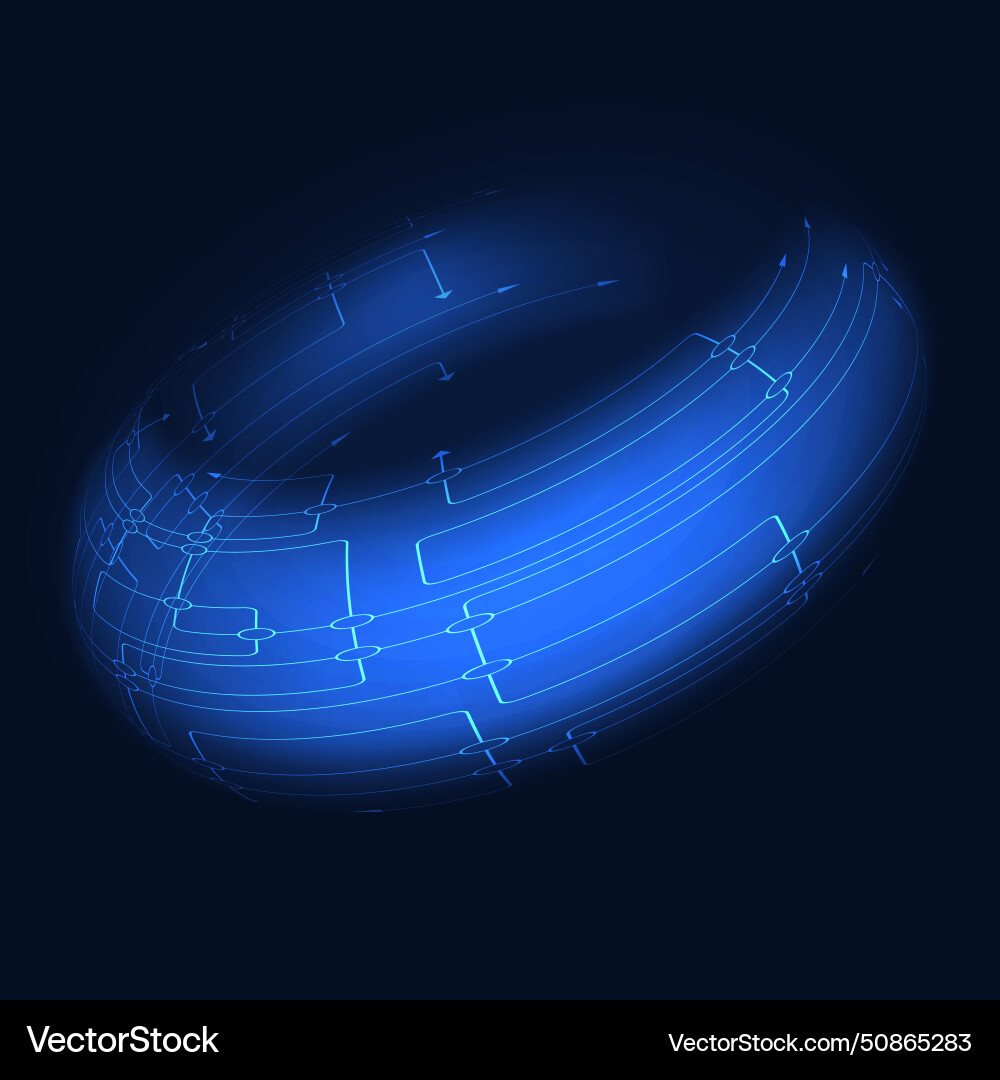 Digital technology electrical circuit Royalty Free Vector