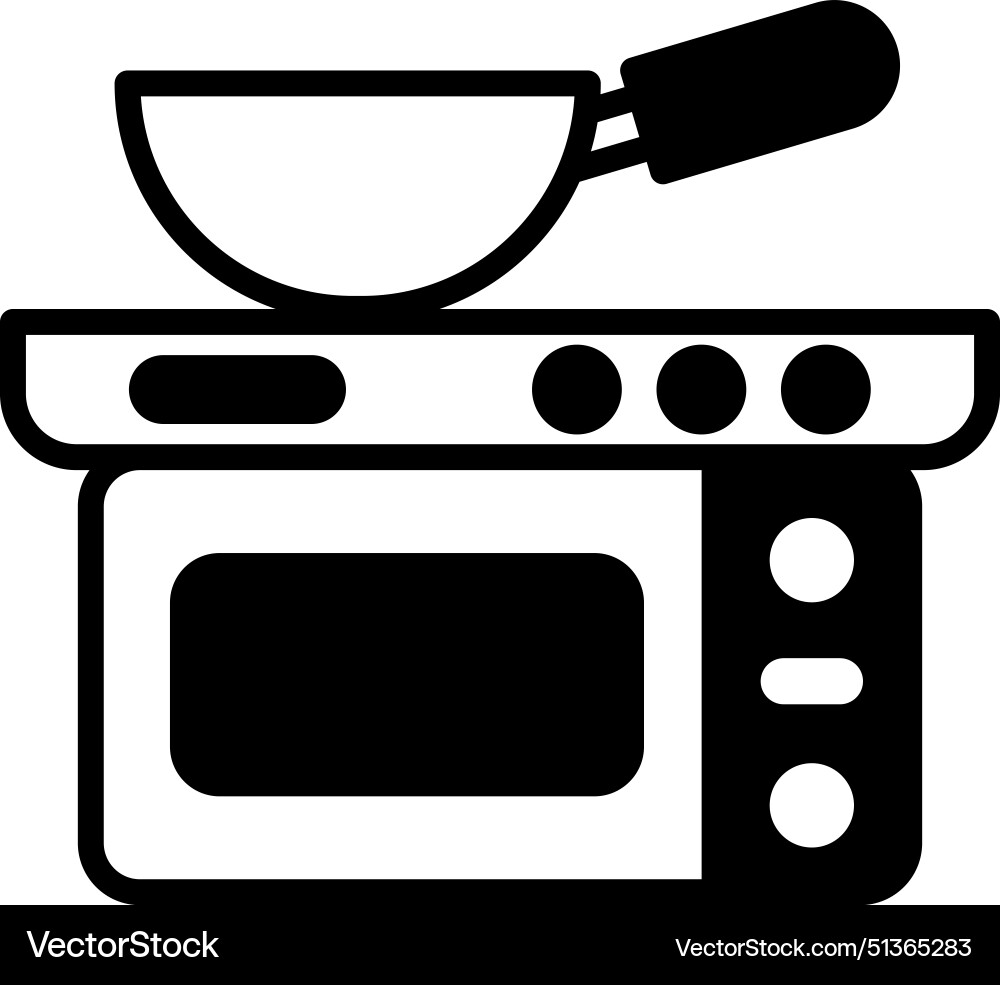 Electric pan icon in line style Royalty Free Vector Image