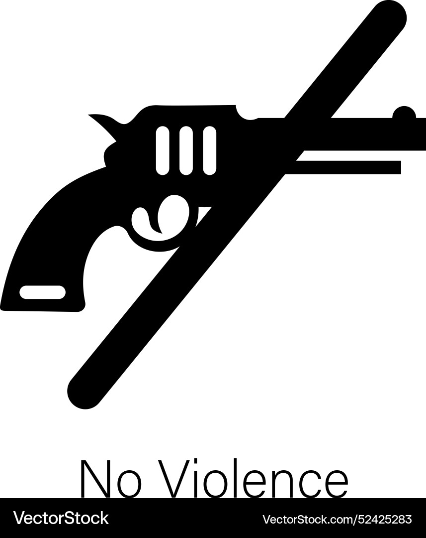 No violence Royalty Free Vector Image - VectorStock