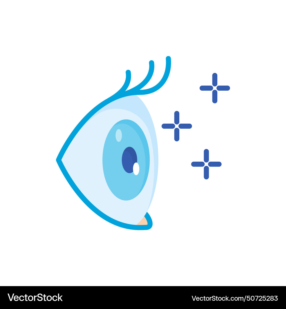 Ophthalmology eye health flat icon surgery Vector Image